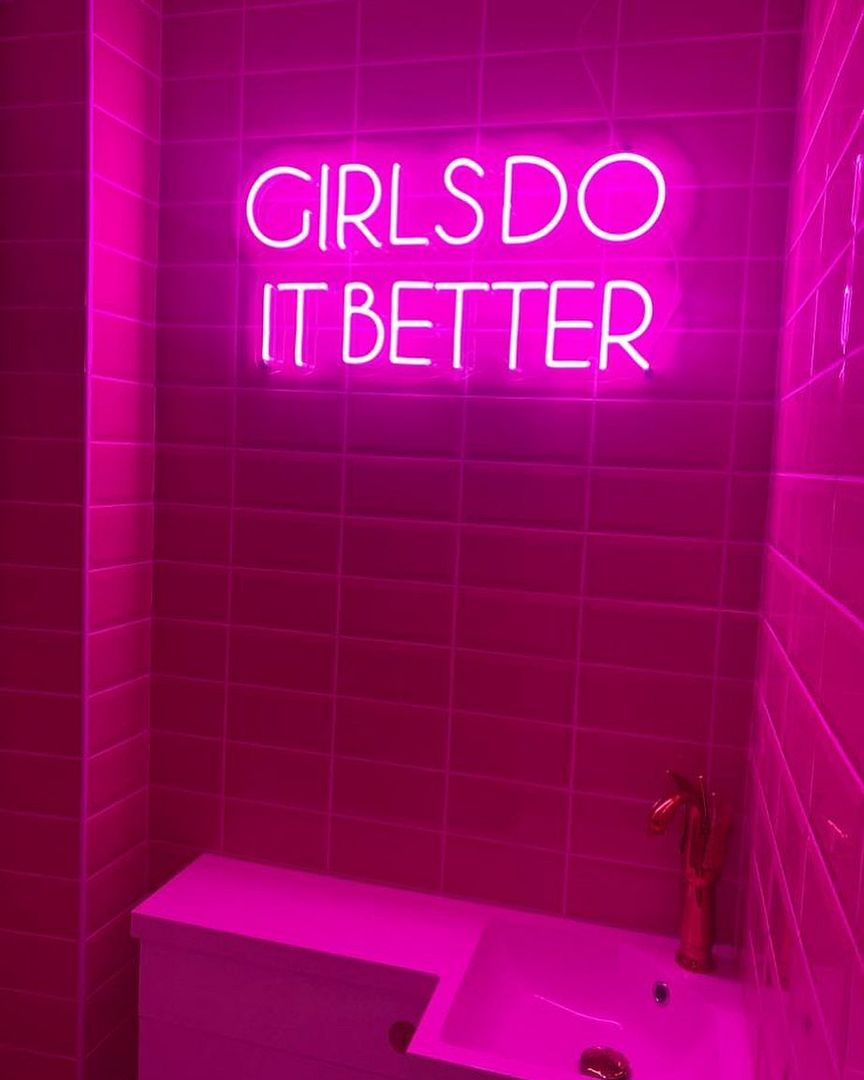 bathroom neon light