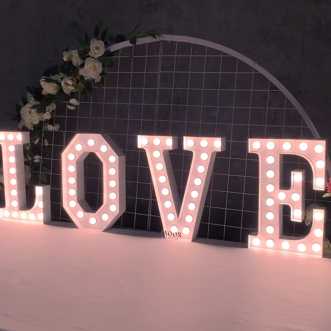 Custom Marquee Letters Light Up Alphabet LED Signs – AOOS