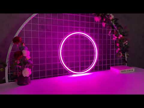 Custom Made Neon Signs, Single Color Circle Round Neon Sign, LED ...