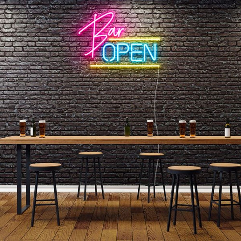 Custom Made Neon Signs, Bar Open Neon Sign, LED Business Sign – AOOS