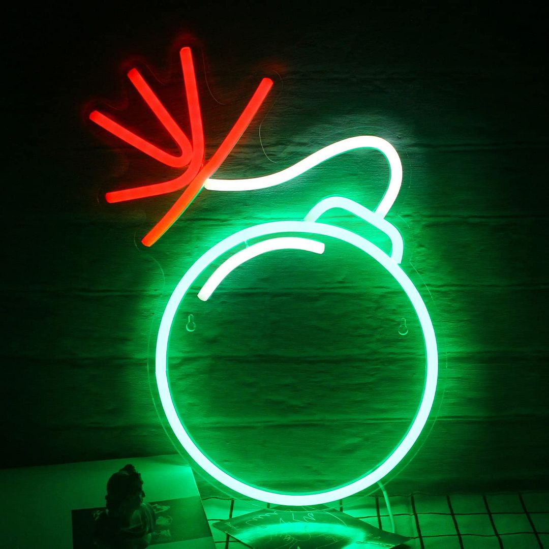 Custom Made Neon Signs, Bomb Neon Sign, LED Business Sign – AOOS