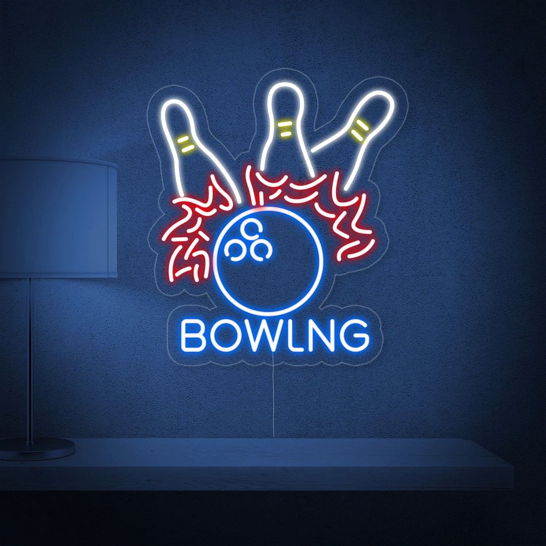 Custom Made Neon Signs, Bowling Ball Neon Sign, LED Business Sign – AOOS
