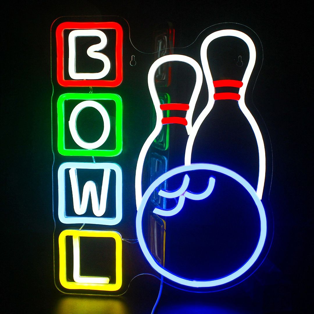 Custom Made Neon Signs, Bowling Neon Sign, LED Business Sign – AOOS