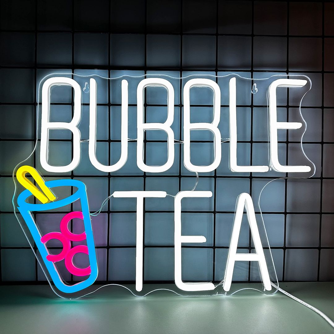 Custom Made Neon Signs, Bubble Tea Neon Sign, LED Business Sign – AOOS