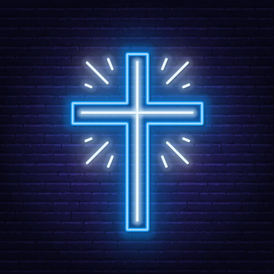 Custom Made Neon Signs, Christian Church Cross Neon Sign, LED Business ...