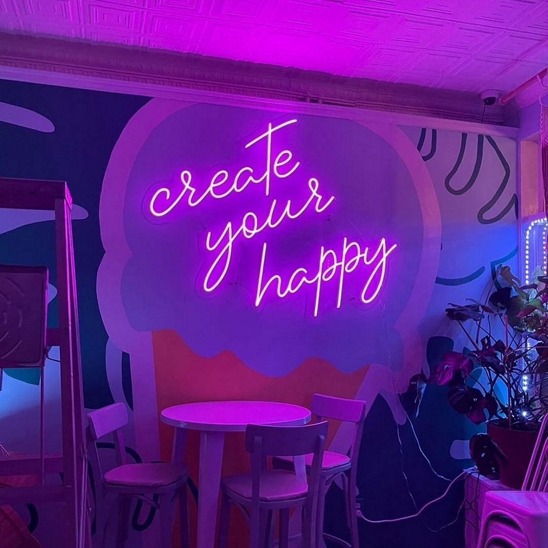 Custom Made Neon Signs, Create Your Happy Neon Sign, LED Business Sign ...