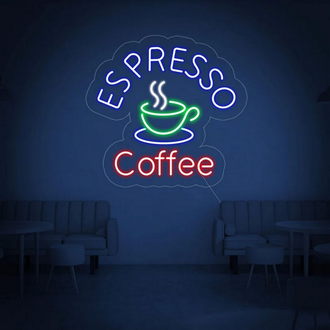 Custom Made Neon Signs, Espresso Coffee Neon Sign, LED Business Sign – AOOS