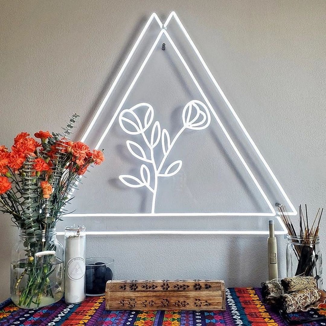 Custom Made Neon Signs, Flower Wall Art Neon Sign, LED Business Sign – AOOS