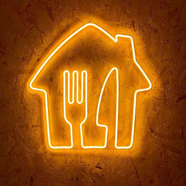 Custom Made Neon Signs, Fork Knife House Neon Signs, Neon Lights, LED ...