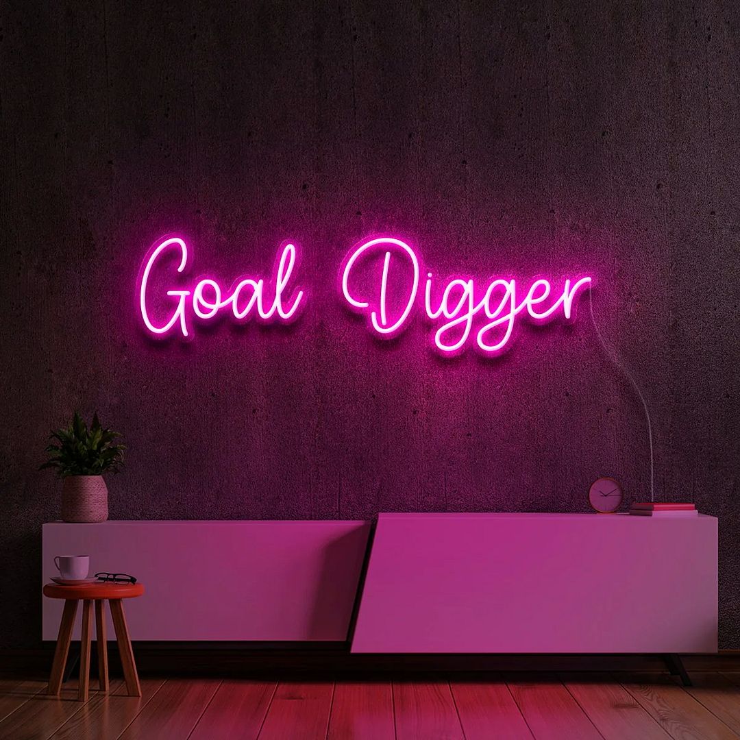 Custom Made Neon Signs, Goal Digger Neon Sign, LED Business Sign – AOOS
