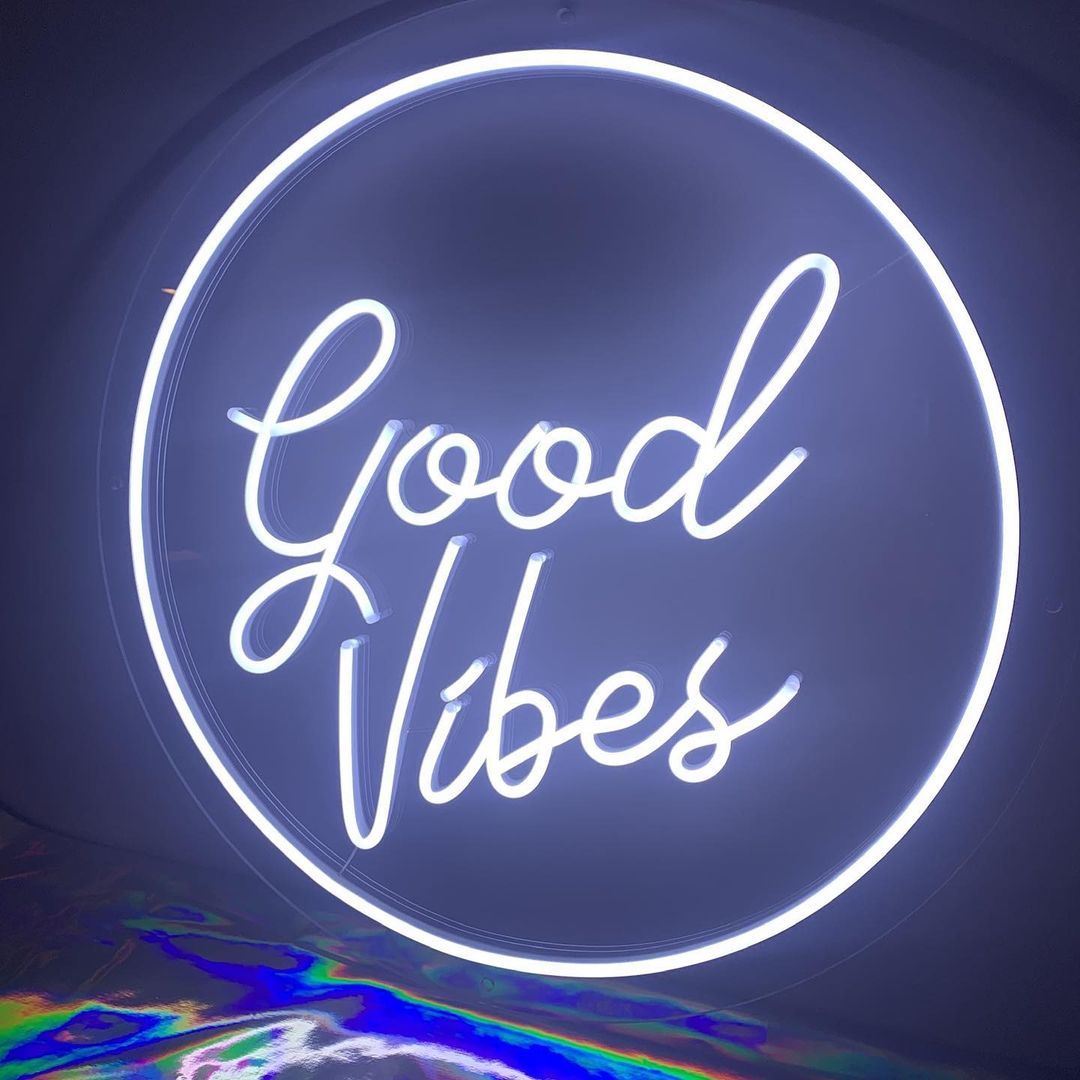 Custom Made Neon Signs, Good Vibes Neon Signs, Neon Lights, LED Neon ...