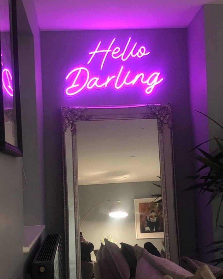 Custom Made Neon Signs, Hello Darling Neon Sign, LED Business Sign – AOOS