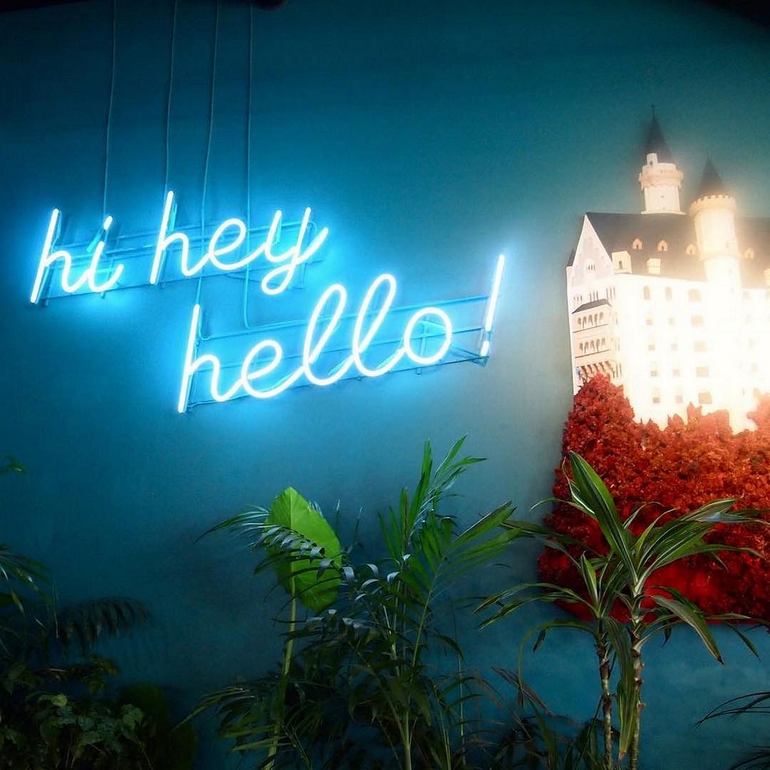 Custom Made Neon Signs, Hi Hey Hello Neon Sign, LED Business Sign – AOOS