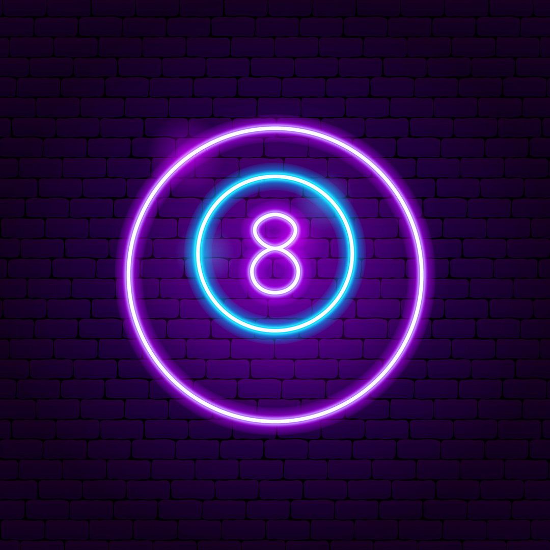 Custom Made Neon Signs, Lucky Ball Eight Neon Signs, LED Business Sign ...