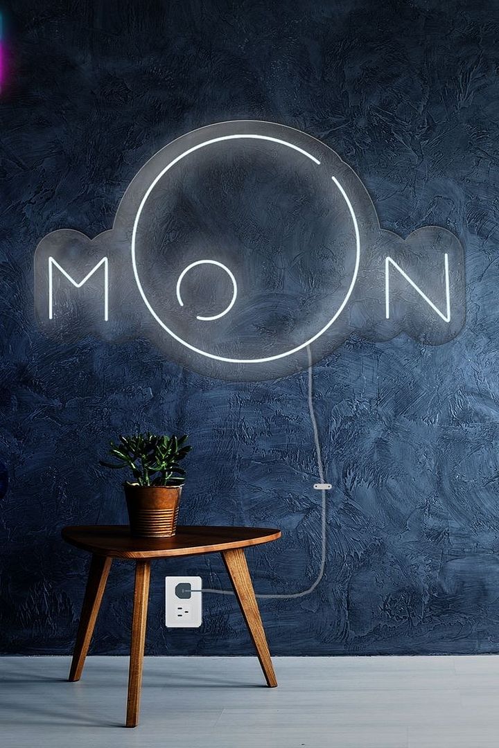 Custom Made Neon Signs, Moon Neon Sign, LED Business Sign – AOOS