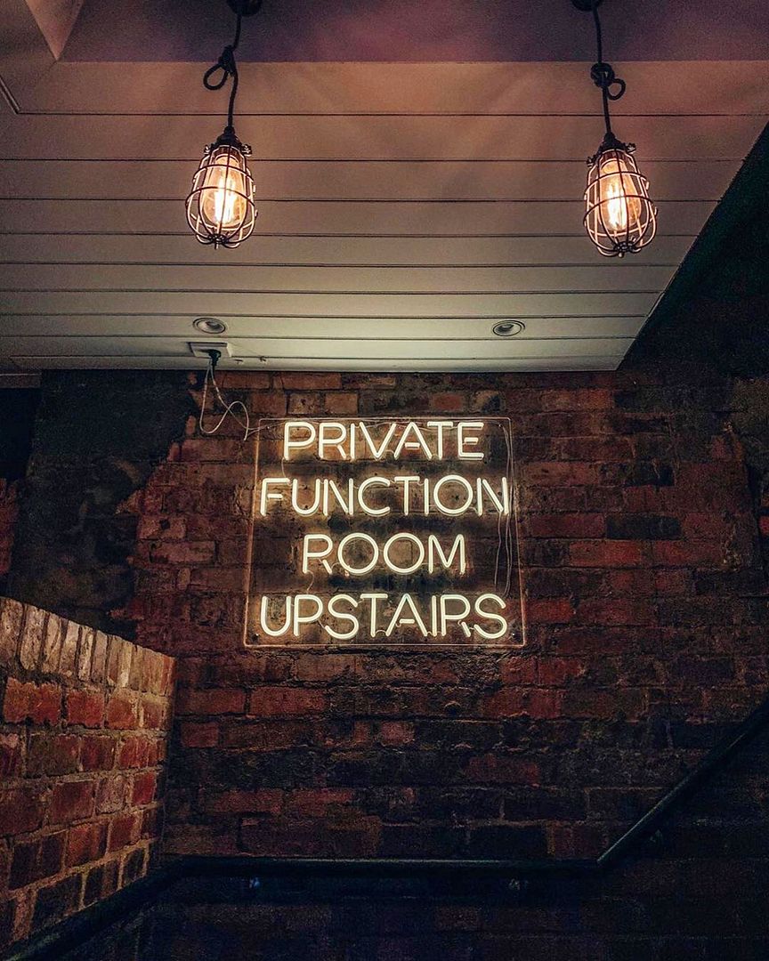 Custom Made Neon Signs, Private Function Room Upstairs Neon Sign, LED ...