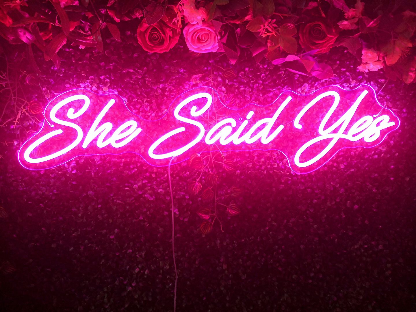 Custom Made Neon Signs, She Said Yes Neon Sign, LED Business Sign – AOOS