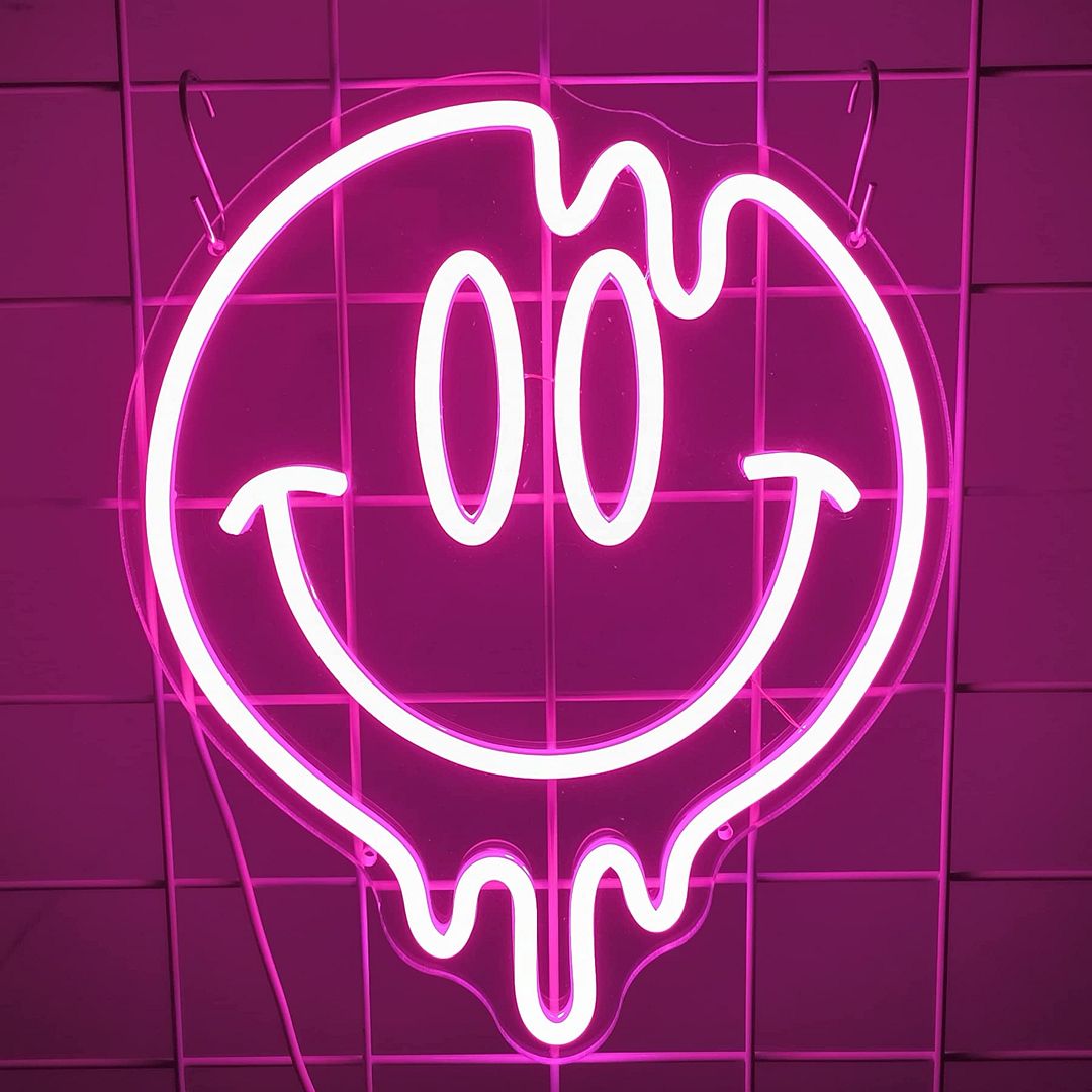 Custom Made Neon Signs, Smiley Face Neon Sign, LED Business Sign – AOOS