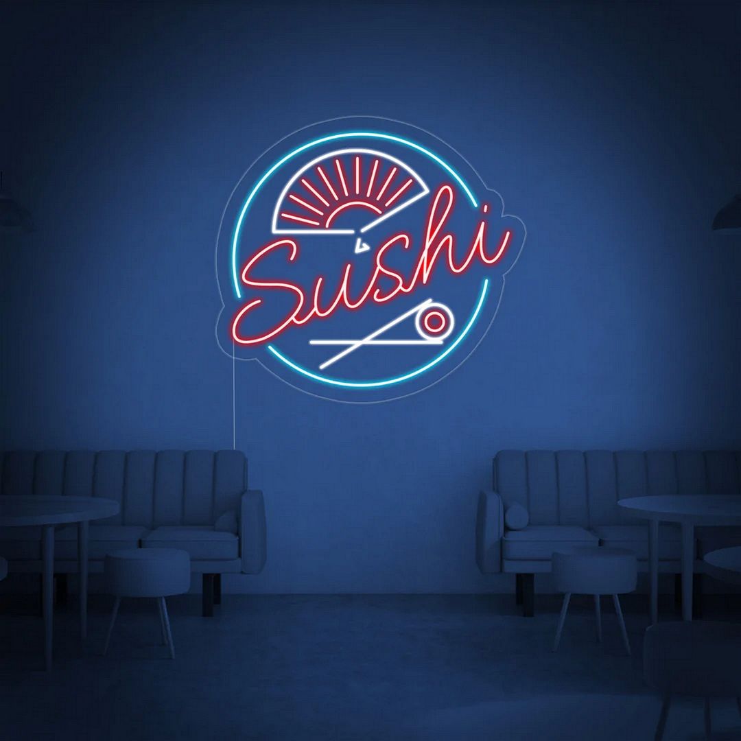 Custom Made Neon Signs, Sushi Neon Sign, LED Business Sign – AOOS
