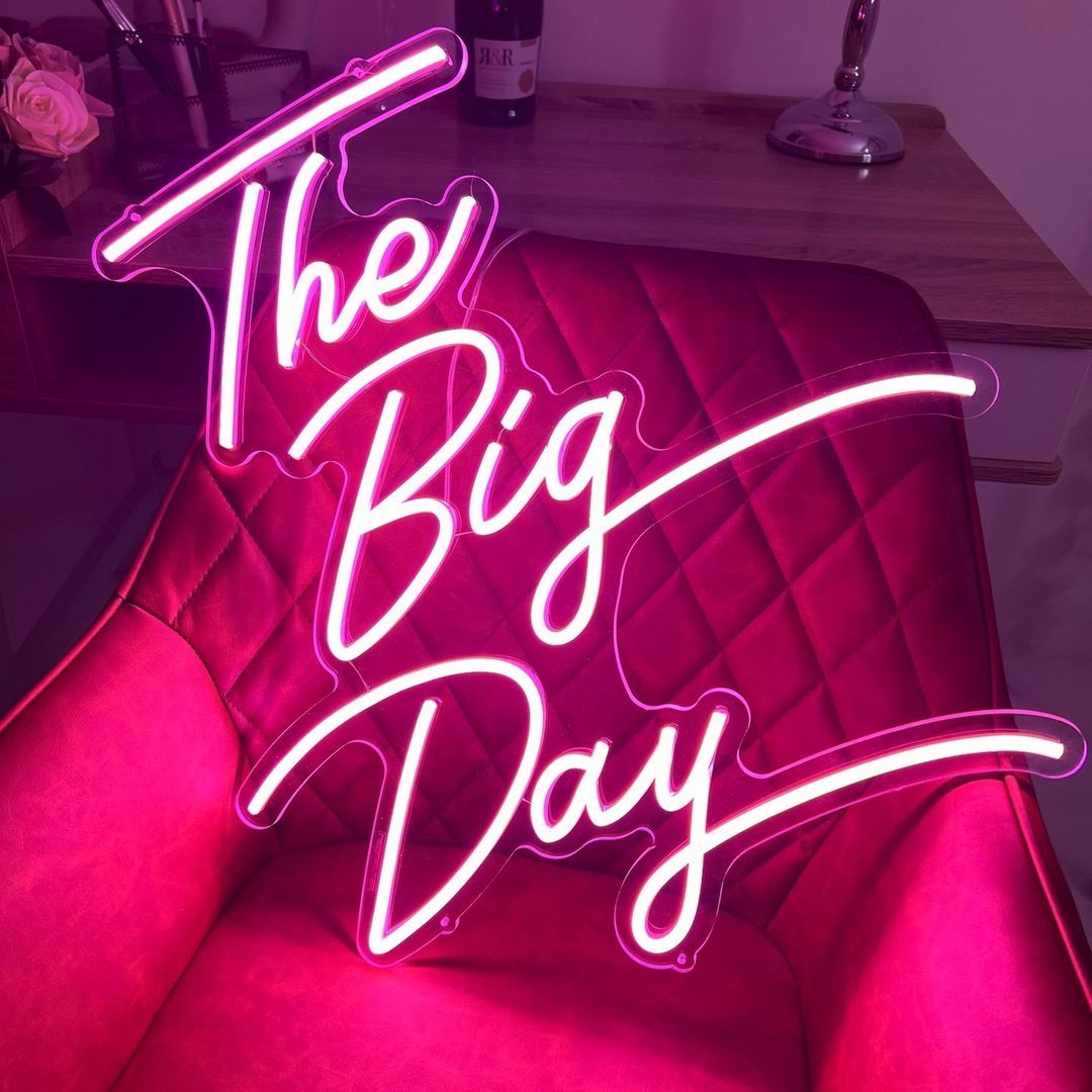 Custom Made Neon Signs, The Big Day Neon Sign, LED Business Sign – AOOS