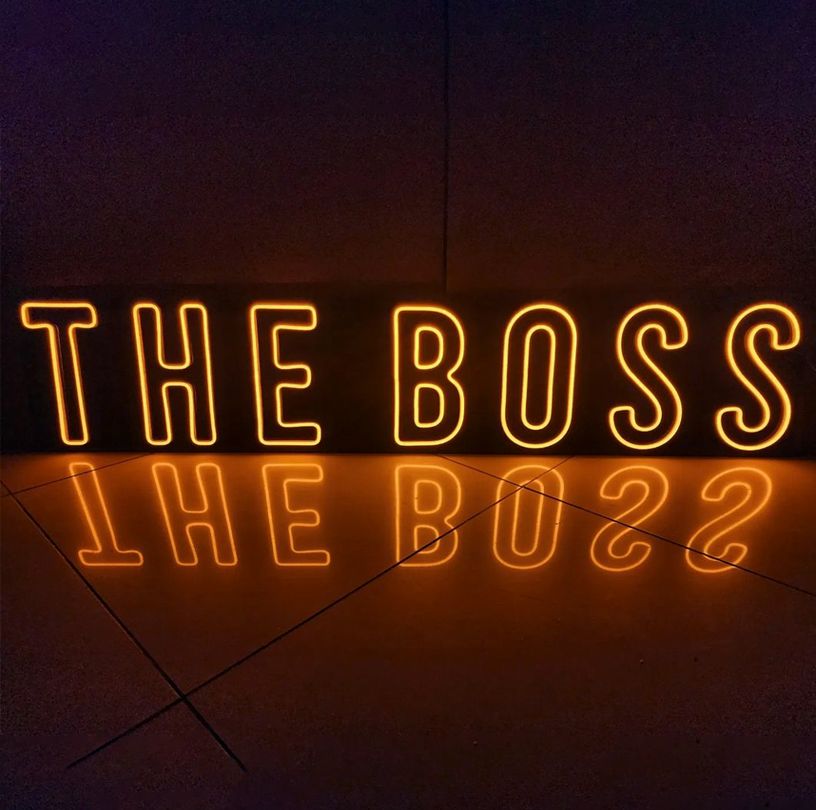 Custom Made Neon Signs, The Boss Neon Sign, LED Business Sign – AOOS