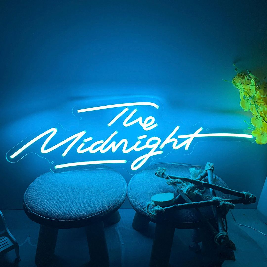 Custom Made Neon Signs, The Midnight Neon Sign, LED Business Sign – AOOS