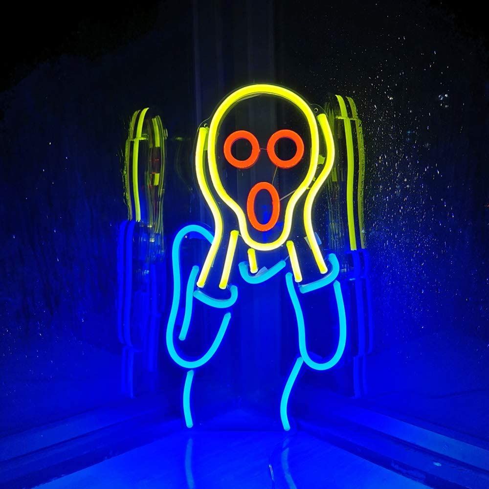Custom Made Neon Signs, The Scream Neon Sign, LED Business Sign – AOOS