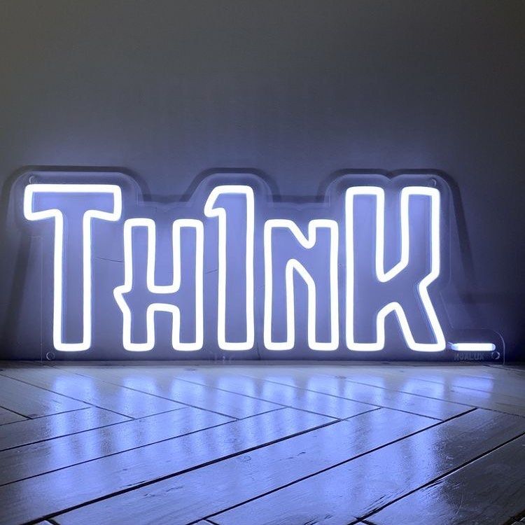 Custom Made Neon Signs, Think Neon Sign, LED Business Sign – AOOS