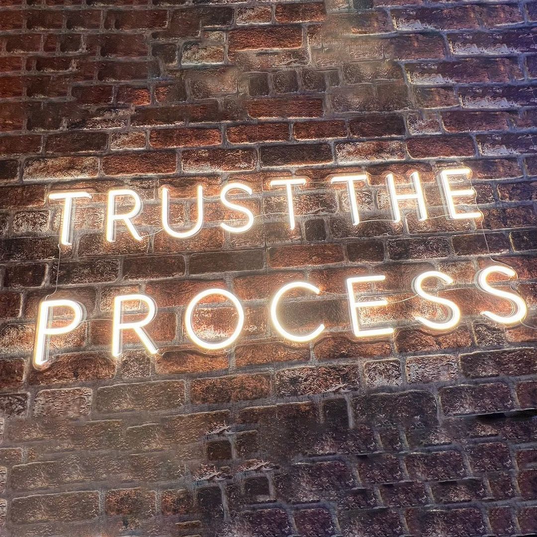Custom Made Neon Signs, Trust The Process Neon Signs, Neon Lights, LED ...