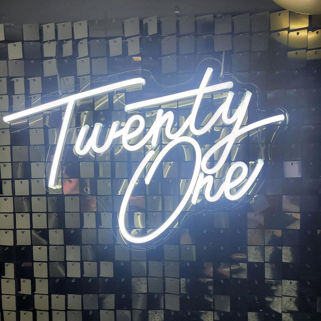 Custom Made Neon Signs, Twenty One Birthday Neon Sign, LED Business ...