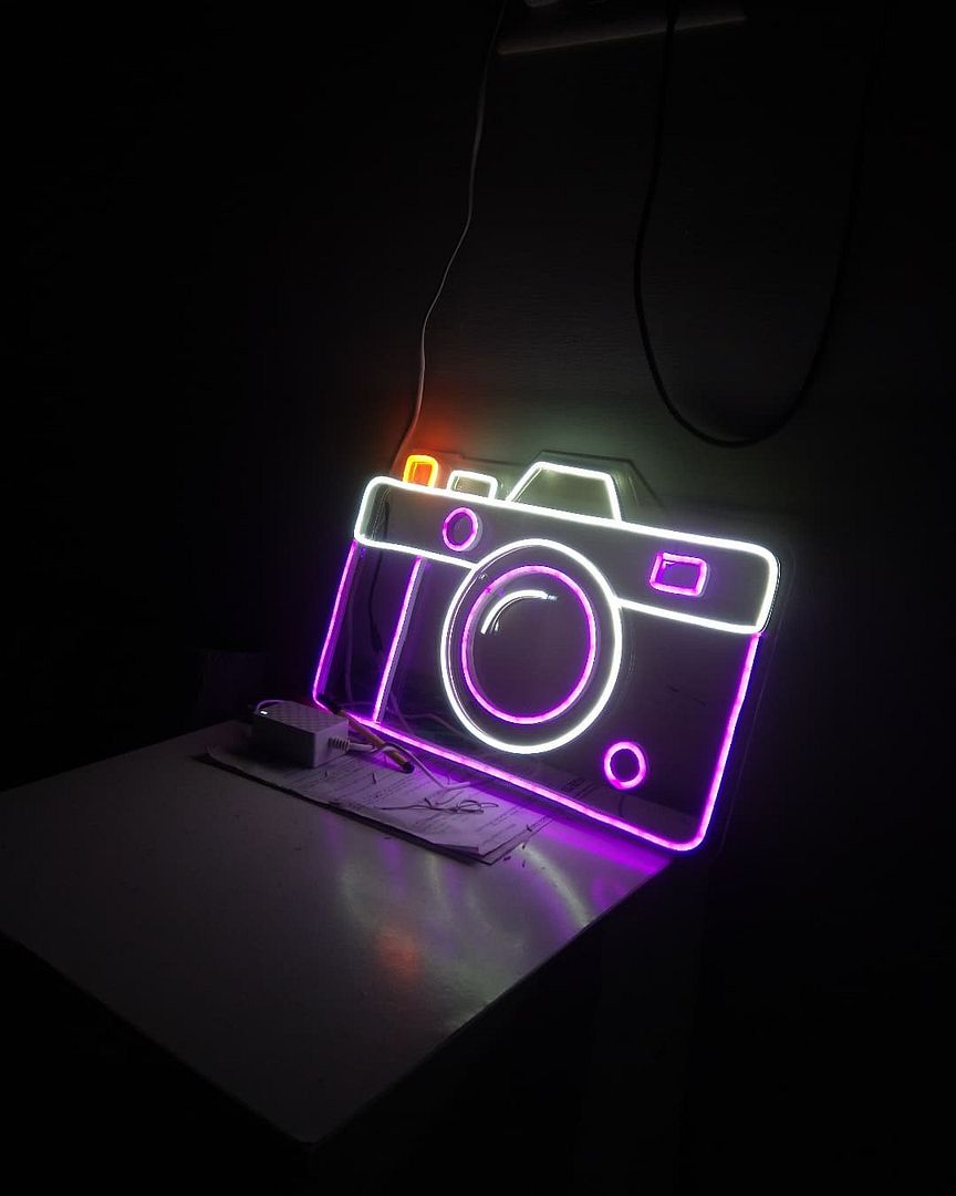 Custom Made Neon Signs, Vintage Camera Neon Sign, LED Business Sign – AOOS