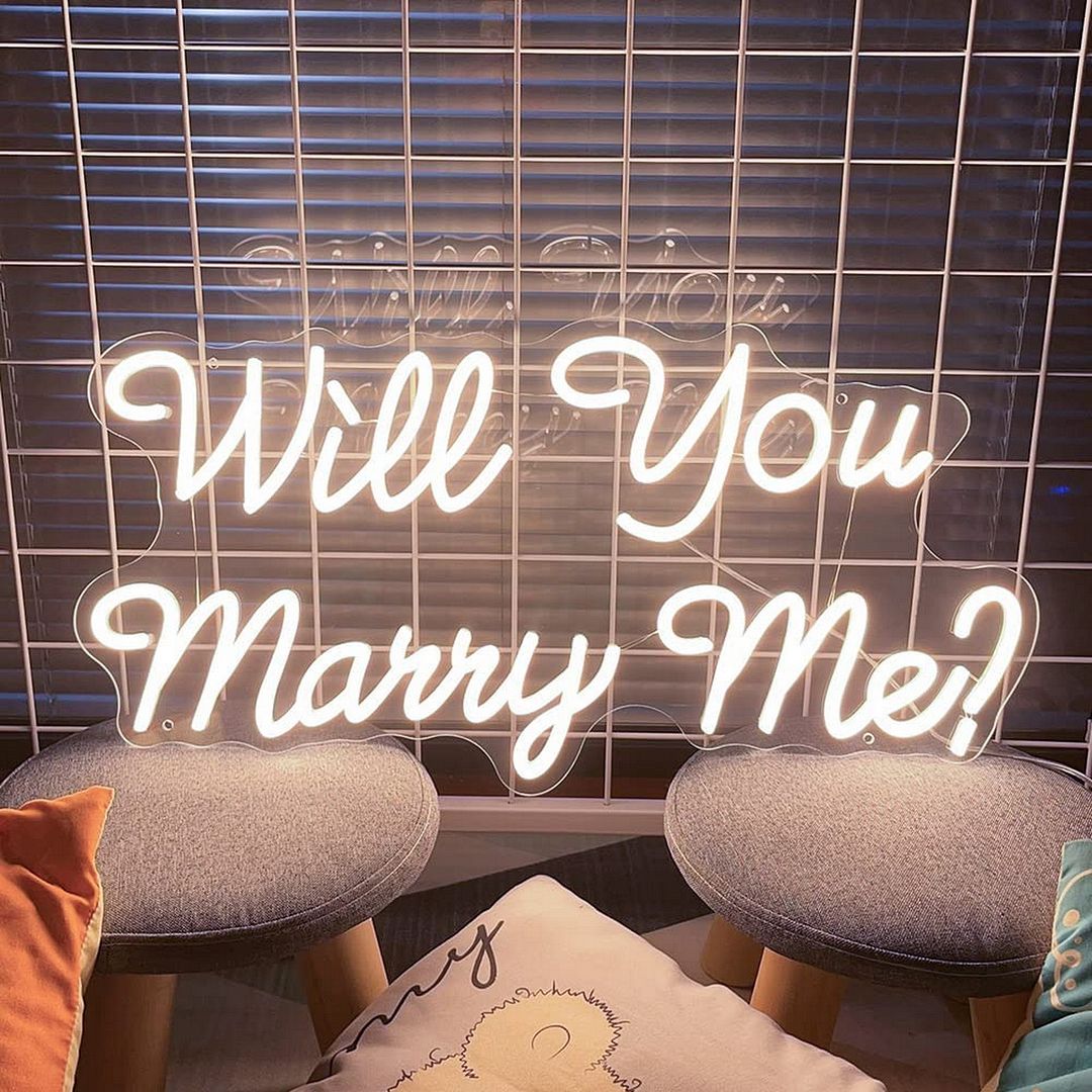 Custom Made Neon Signs, Will You Marry Me Neon Sign, LED Business Sign ...