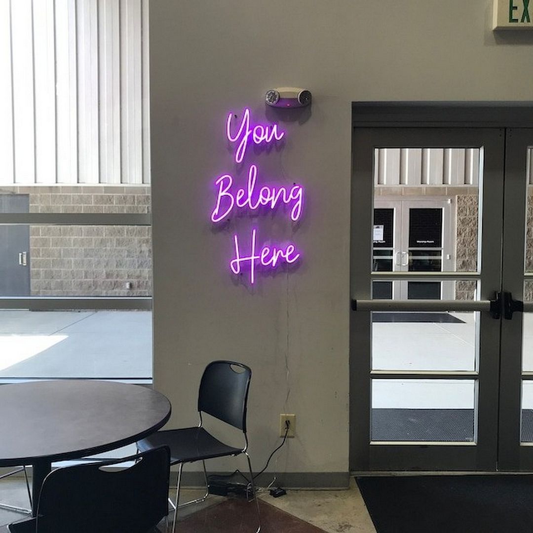 Custom Made Neon Signs, You Belong Here Neon Sign, LED Business Sign – AOOS
